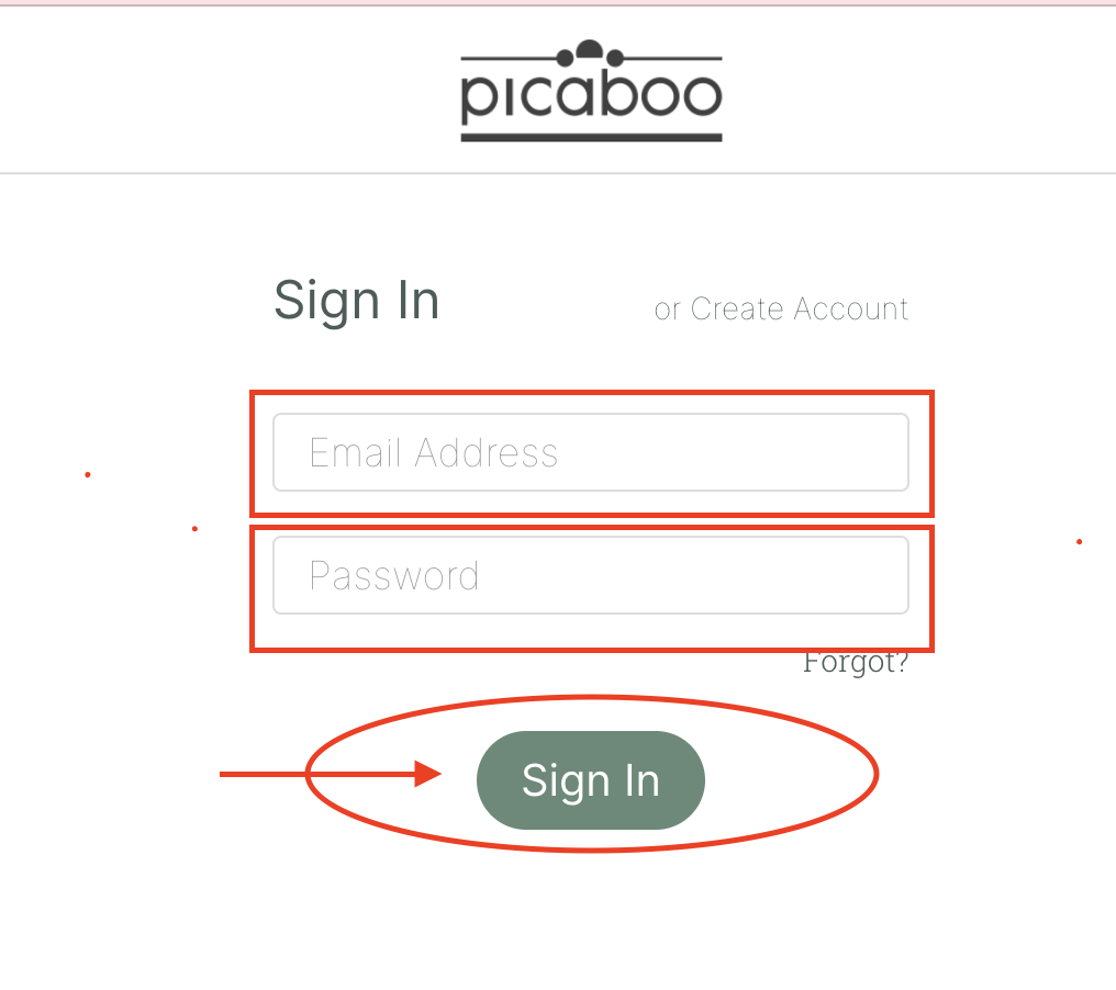 How to sign in / sign up with Picaboo.com (Account Login / Sign Up) – Picaboo Customer Support